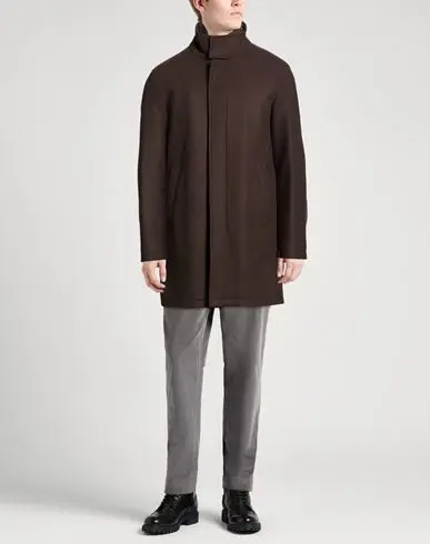 Herno Single-breasted Wool Blend Coat