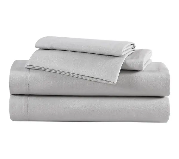 Eddie Bauer Solid Grey Cotton King Sheet Set - One-color