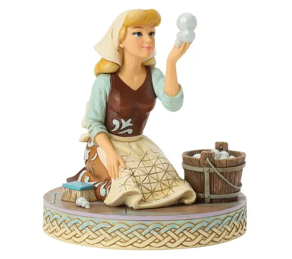 JIM SHORE Disney Traditions Cinderella Bubbles Figurine 5.1in - One-color