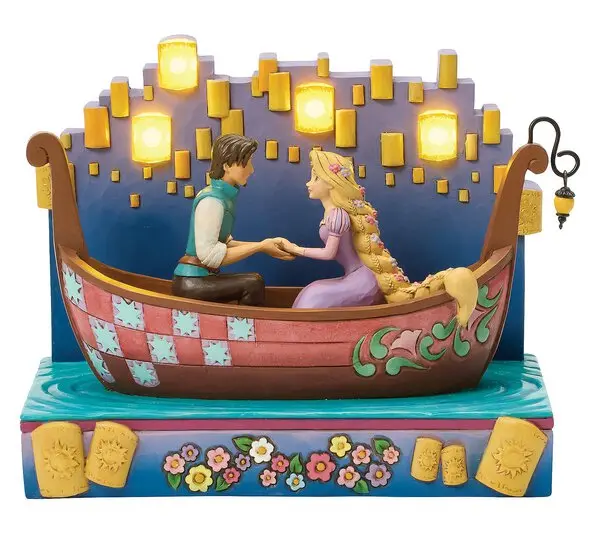 JIM SHORE Disney Traditions Tangled Boat With L Ed Lanterns Fig - One-color