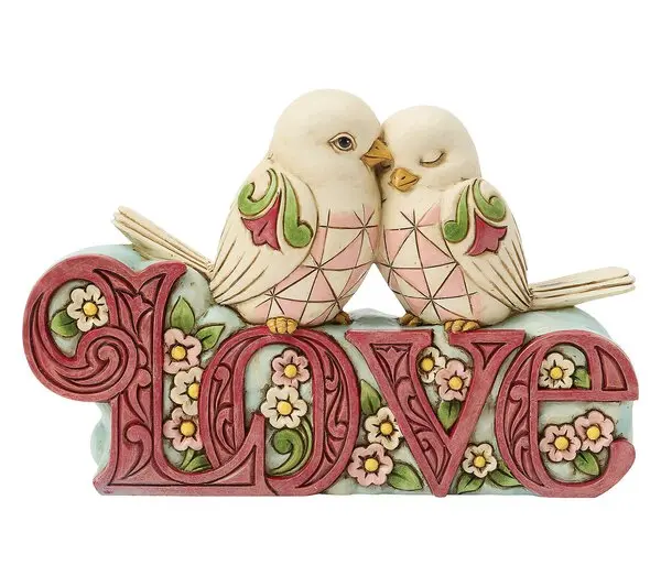 JIM SHORE Heartwood Creek Love Birds Figurine 4 .9in H - One-color