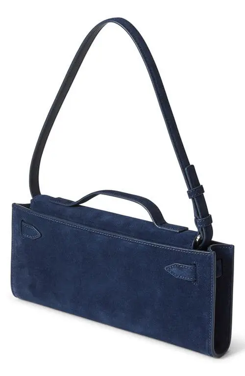Veronica Beard Suede Dash Clutch - Navy