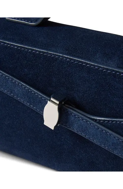 Veronica Beard Suede Dash Clutch - Navy