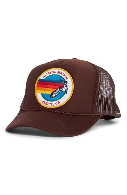 Aviator Nation Signature Trucker Hat - Brown