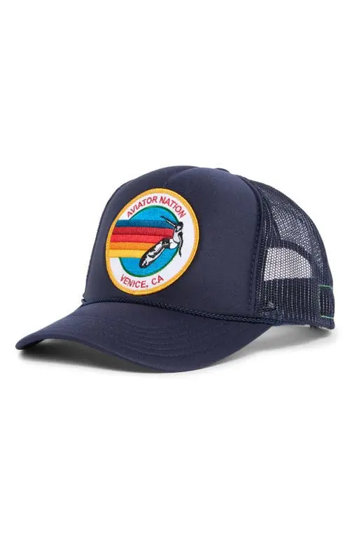 Aviator Nation Signature Trucker Hat - Navy