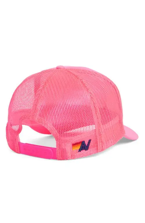 Aviator Nation Signature Trucker Hat - Neon Pink