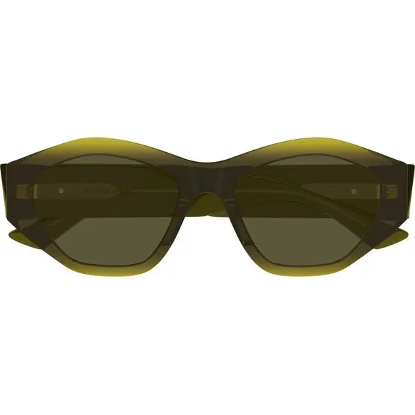 Bottega Veneta 53mm Geometric Sunglasses - Green