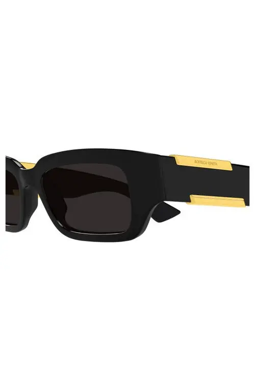 Bottega Veneta 53mm Rectangular Full Rim Sunglasses
