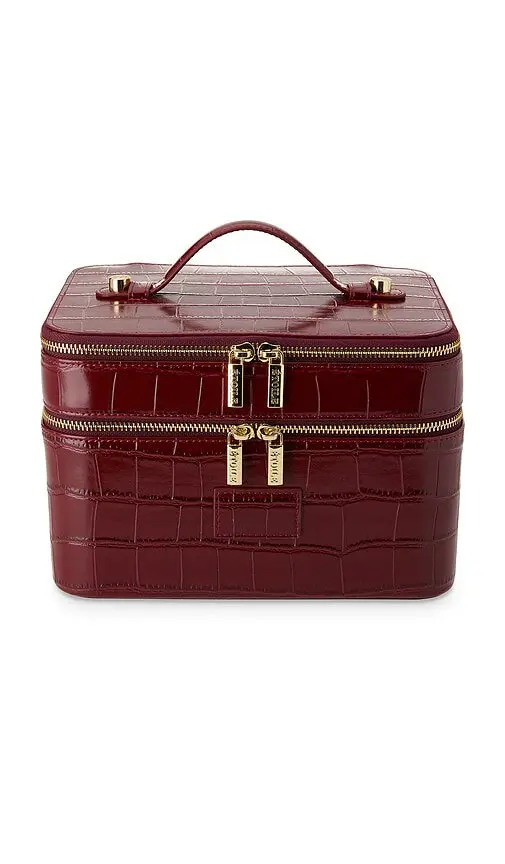 ETOILE COLLECTIVE Duo Vanity Case - Burgundy Croc