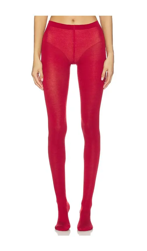 Wolford Merino Tights - Crimson