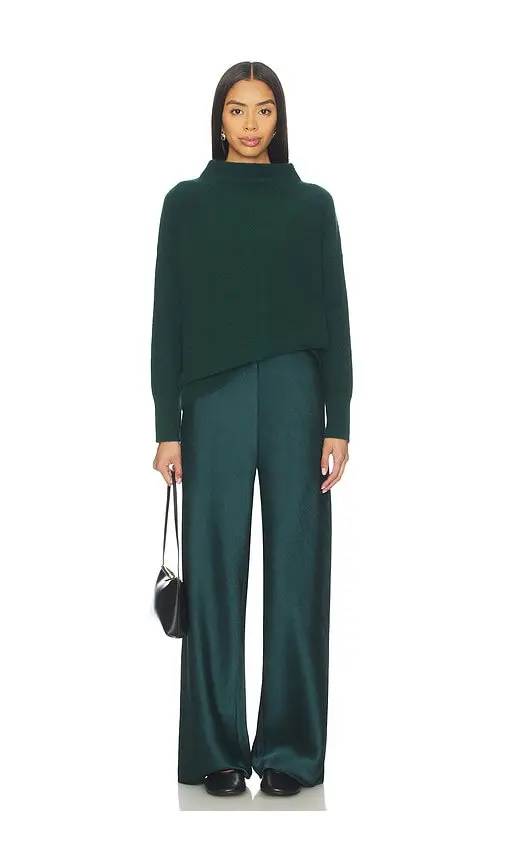 Vince Boiled Funnel Neck Pullover - Juniper