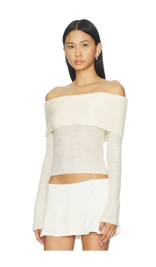 GUIZIO Off Shoulder Knit Top