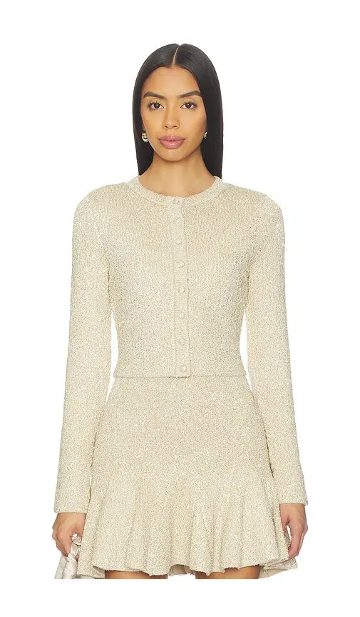 Loveshackfancy Ferra Cardigan - Honey Gold - 6% Off | Editorialist