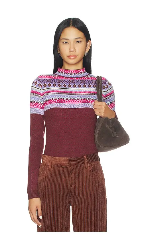 Free People Fair Isle Knit Bodysuit