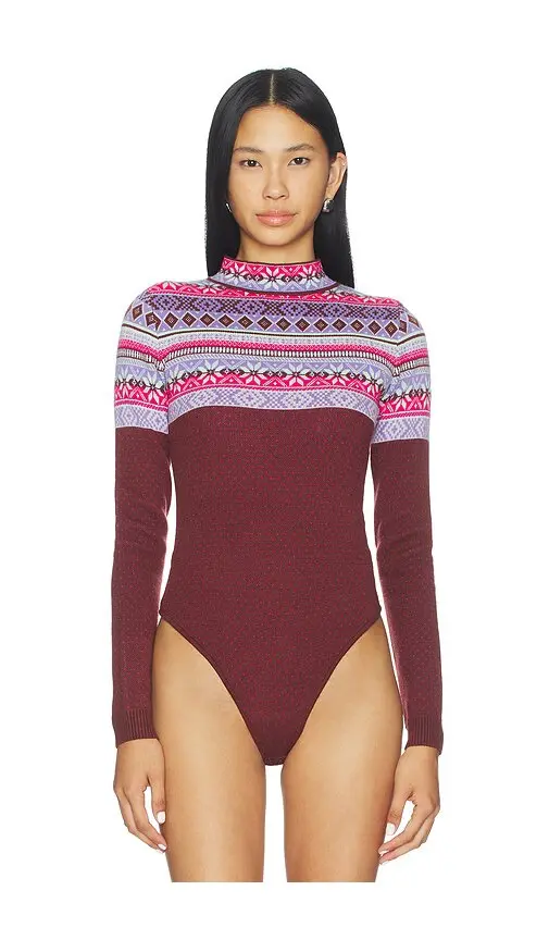 Free People Fair Isle Knit Bodysuit