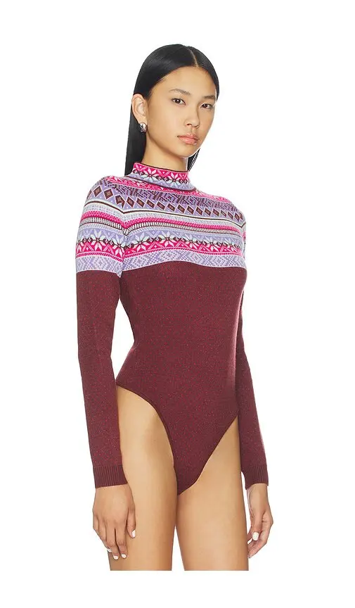 Free People Fair Isle Knit Bodysuit