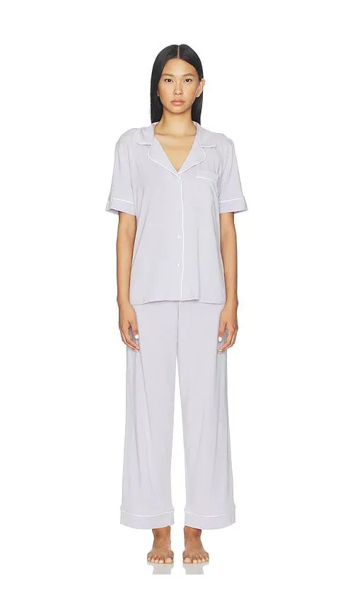 Eberjey Gisele Pant Pj Set In Lavender - Thistle& Ivory