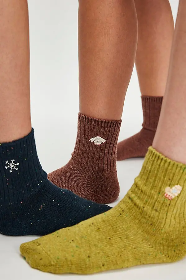 Free People Holiday Heritage Sock Pack - Frosted Trio