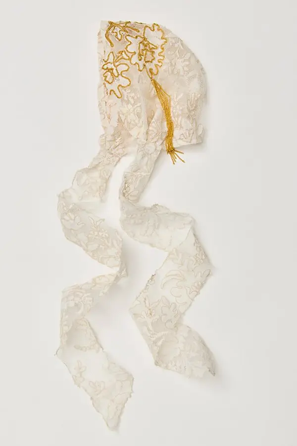 CURRIED MYRRH Mirabel Hair Scarf - Ivory