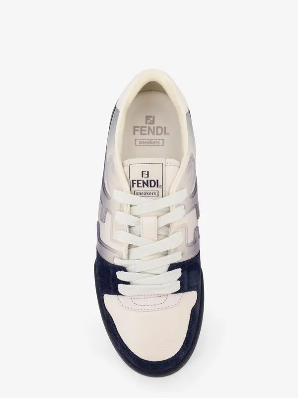 Fendi Match Leather Sneakers With Suede Inserts