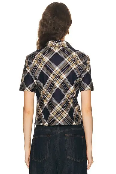 FRAME X Amelia Gray Checkmate Top