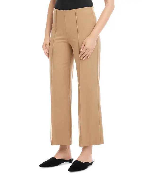 Karen Kane Cropped Pintuck Wide-leg Trousers