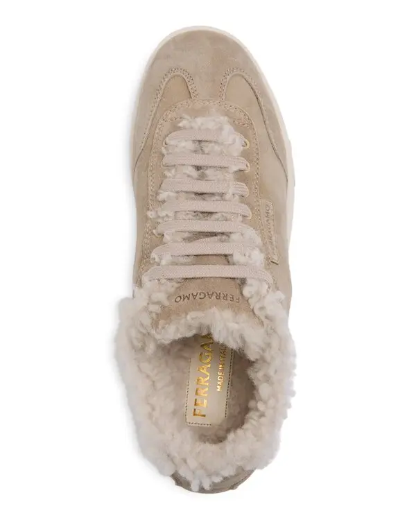 FERRAGAMO Athena Shearling Sneakers