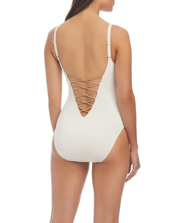 Bleu Rod Beattie Beyond Control Lace-up One-piece Swimsuit