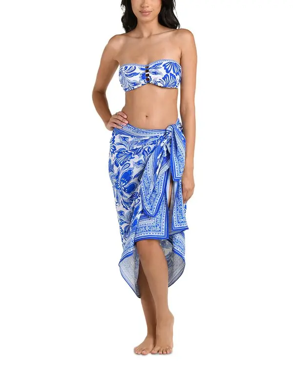 La Blanca Botanical Brocade Pareo Swim Cover-up