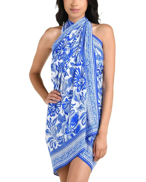La Blanca Botanical Brocade Pareo Swim Cover-up