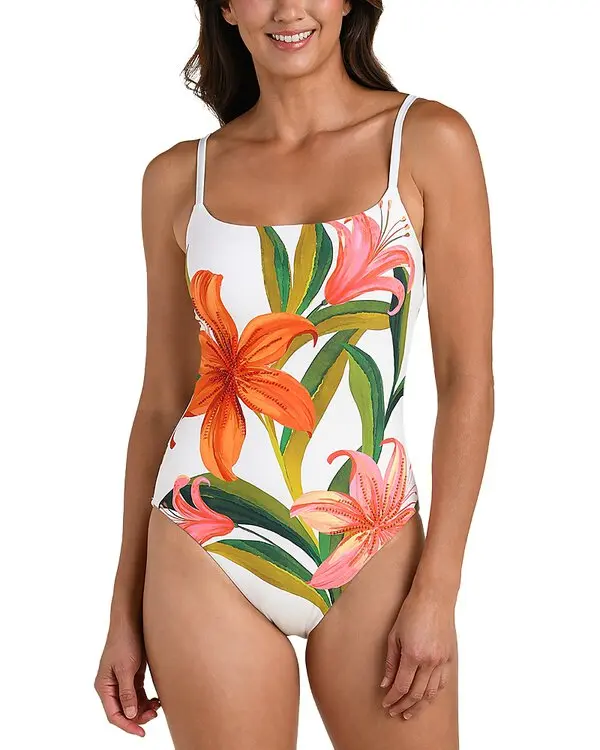 La Blanca Jungle Blossoms Lingerie Mio One-piece Swimsuit - Multi