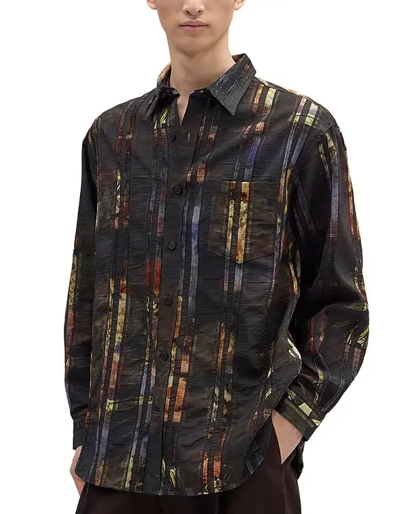 Nn07 Skyler Printed Button Front Shirt - Multi Colour Print