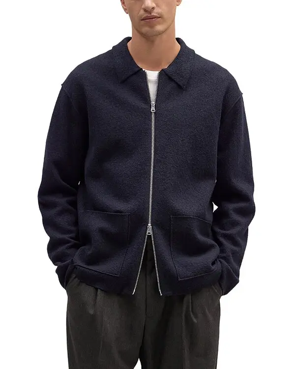 Nn07 Jonas Zip Front Cardigan - Navy Blue