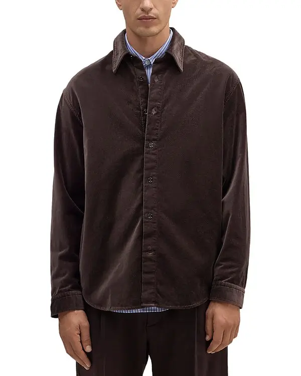 Nn07 Casper Relaxed Fit Overshirt - Dusky Port