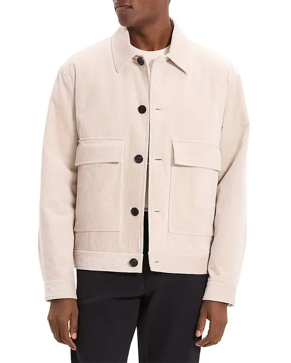 Theory Crosby Cord Pocket Jacket - Alabaster