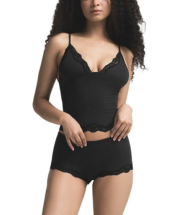 SKIMS Fits Everybody Lace Camisole & Boyshorts Set - Onyx