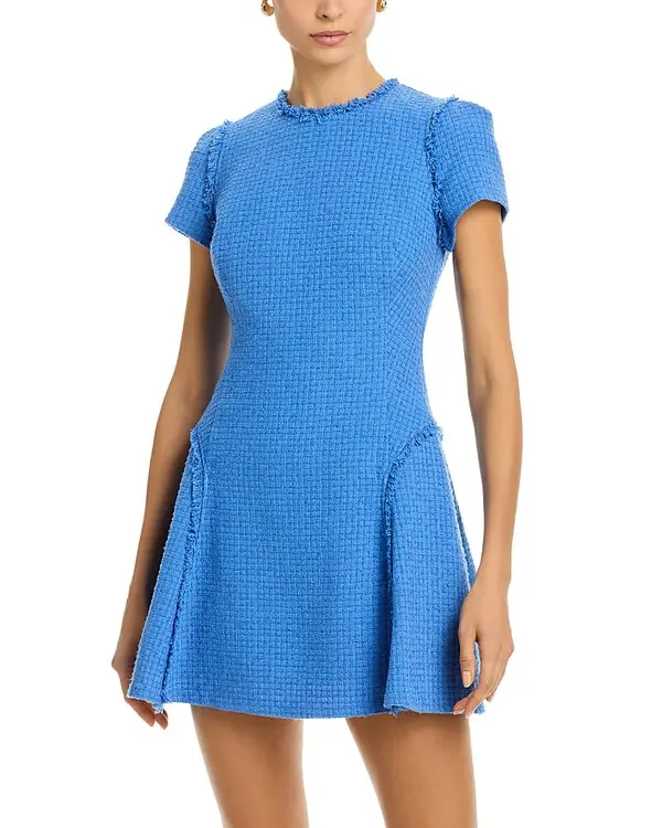 MILLY Samara Boucle Mini Dress - Blue