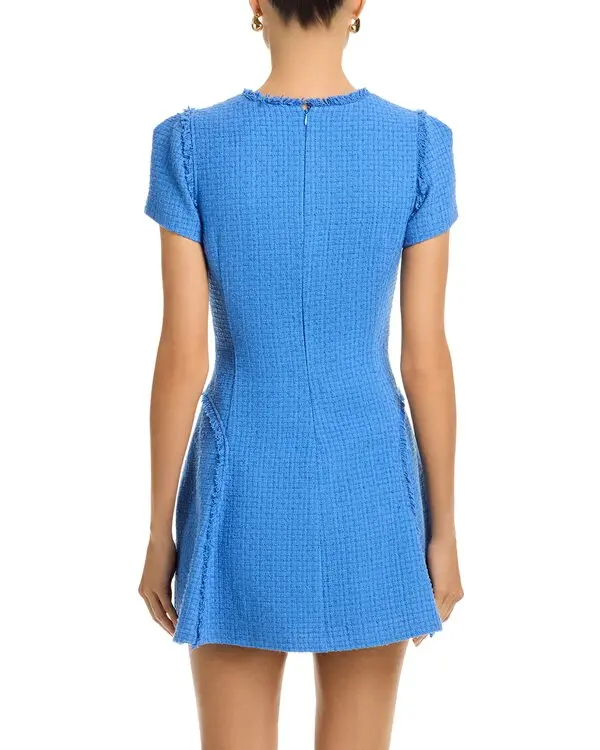 MILLY Samara Boucle Mini Dress - Blue