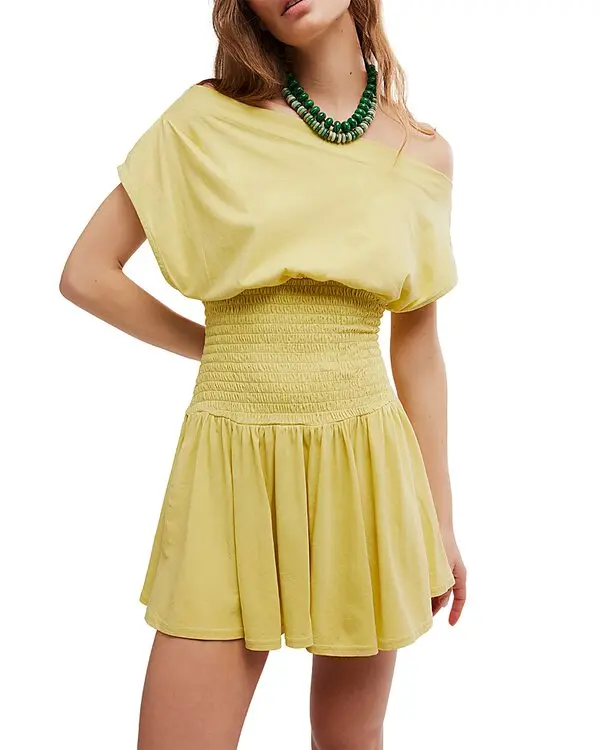 Free People Scorching Hot Mini Dress - Silent Lime