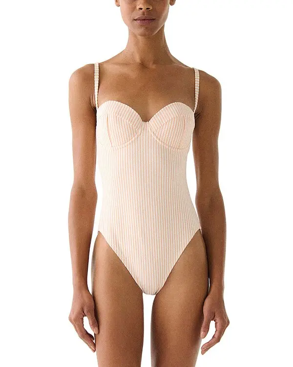 Kate Spade New York Bow Back One Piece Swimsuit - Light Canteloupe