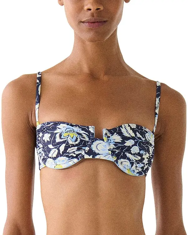 Kate Spade New York Ruched Bra Bikini Top - Planetary Navy