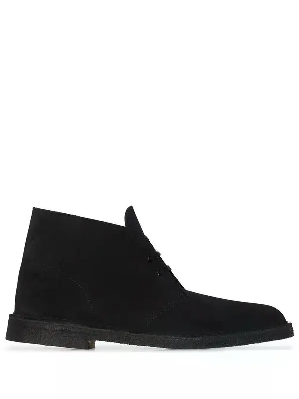 Clarks Suede Desert Boots - Black