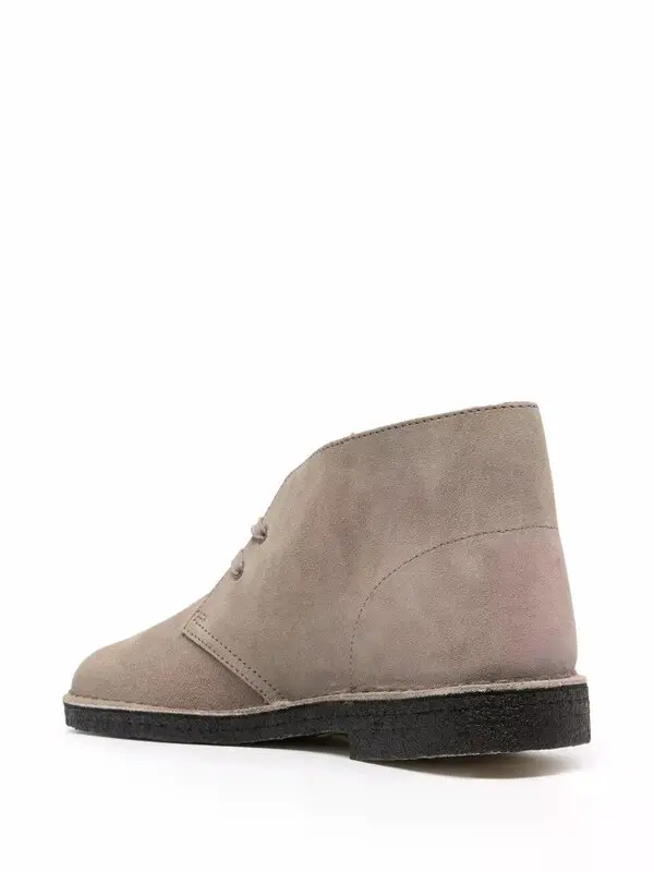 Clarks Lace-up Suede Desert Boots - Grey