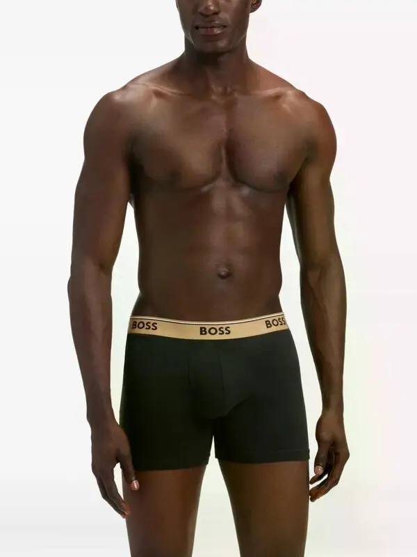 BOSS Logo-detail Herringbone Boxers
