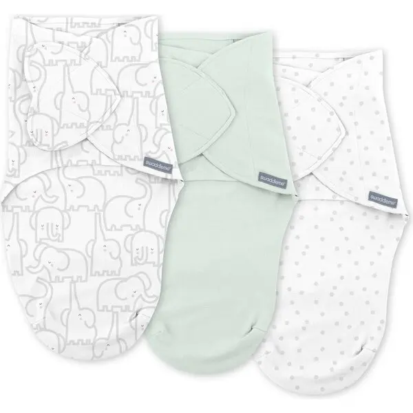INGENUITY Swaddleme Monogram Collection Baby Swaddle - White