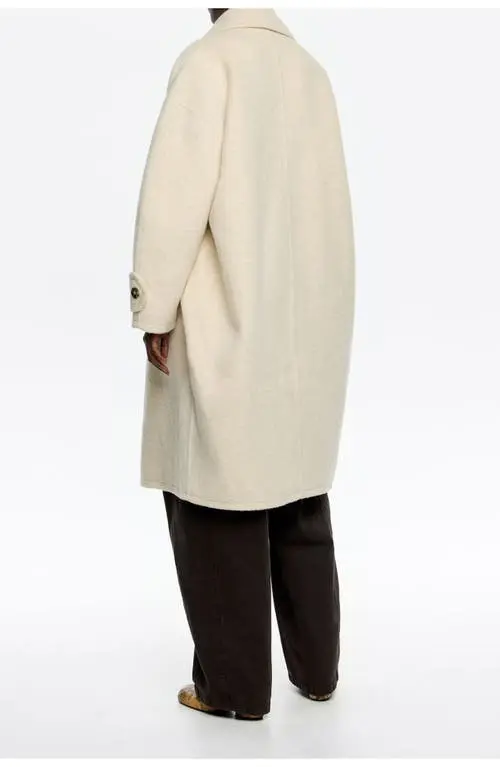 Bimba Y Lola Double-face Maxi Lapel Coat - Ivory