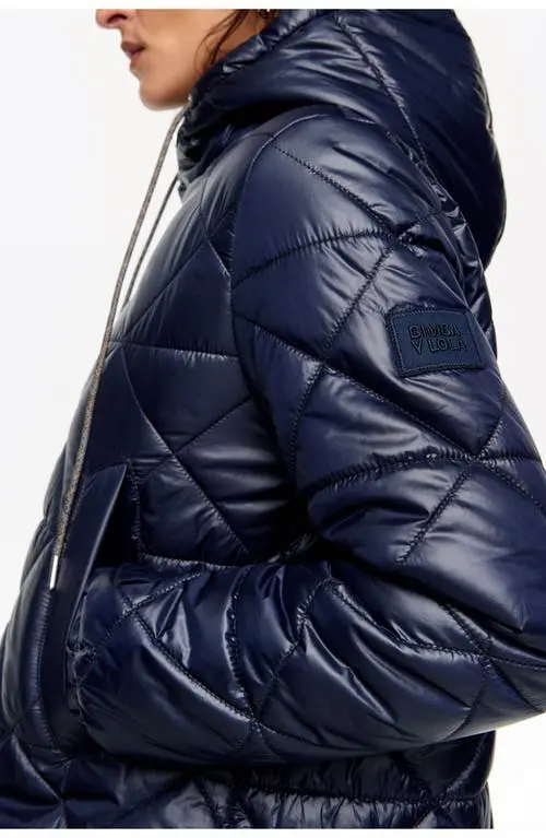 Bimba Y Lola Straight Hooded Puffer - Dark Navy