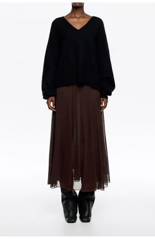 Bimba Y Lola Flared Midi Skirt