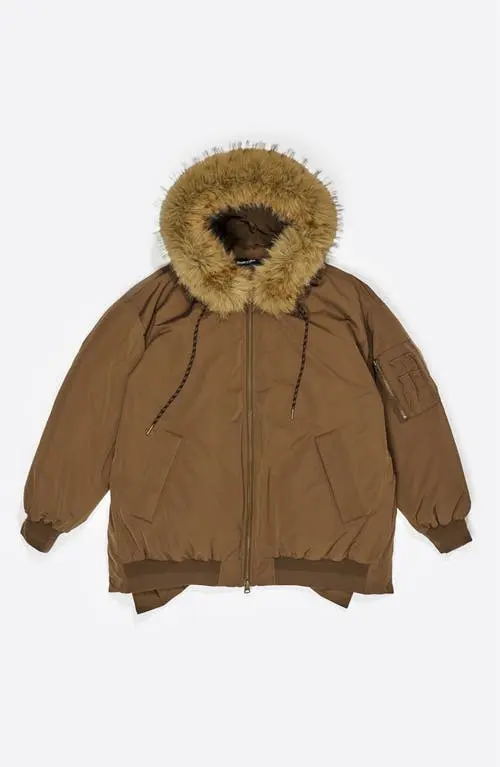 Bimba Y Lola Hooded Down Bomber Jacket