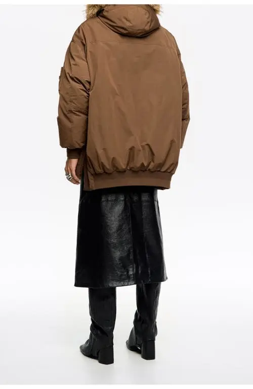Bimba Y Lola Hooded Down Bomber Jacket